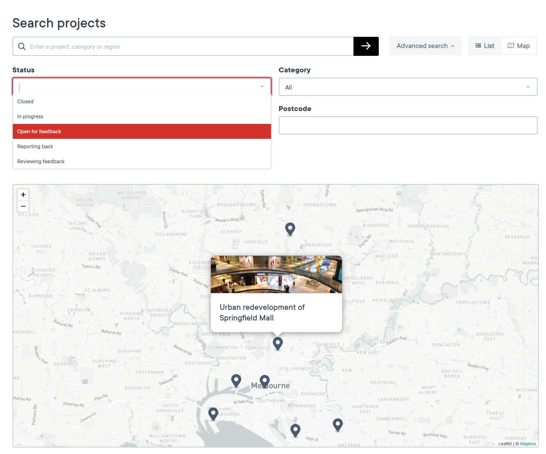 Project Map Search - Civio's Smart Government Solutions